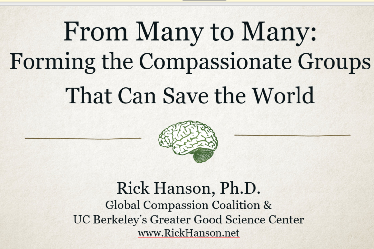 Key Documents - Global Compassion Coalition